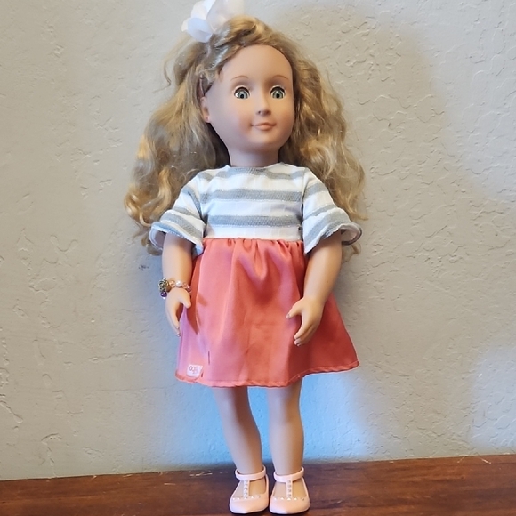 New Generation | Toys | Our Generation Blond Curly Hair Doll With Dress ...